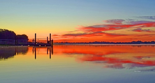 A cold sunrise at Lake Miona in The Villages - Villages-News.com